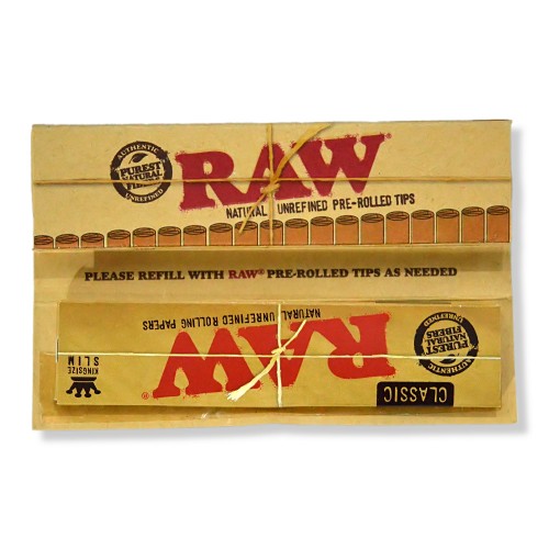 Raw Classic Masterpiece King Size Slim With Pre Rolled Tips
